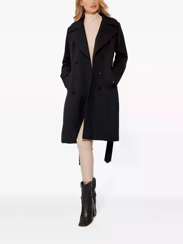NORWEGIAN WOOL Double-breasted Wool-blend Coat