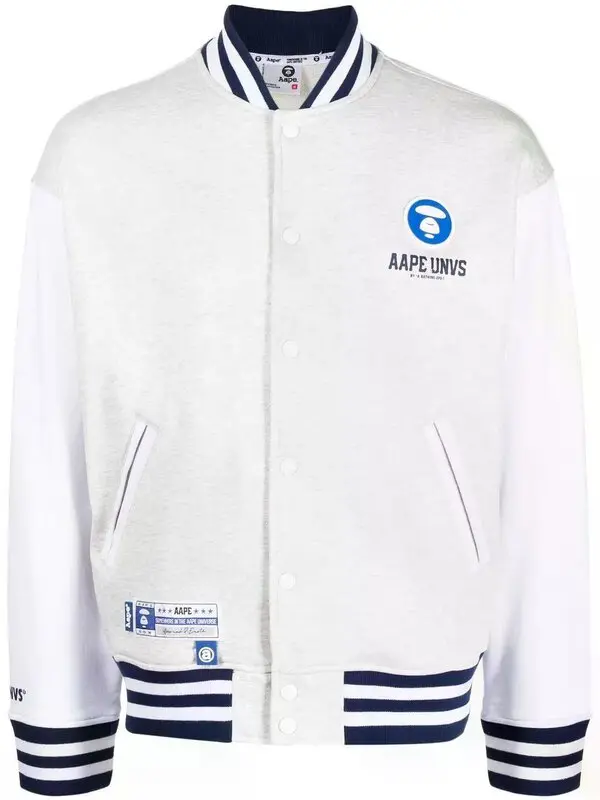 AAPE BY *A BATHING APE Logo-print Bomber Jacket - White