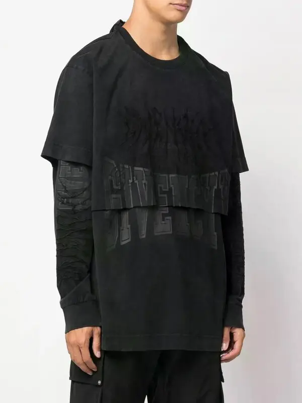Givenchy Logo-embroidered Long-sleeve T-shirt