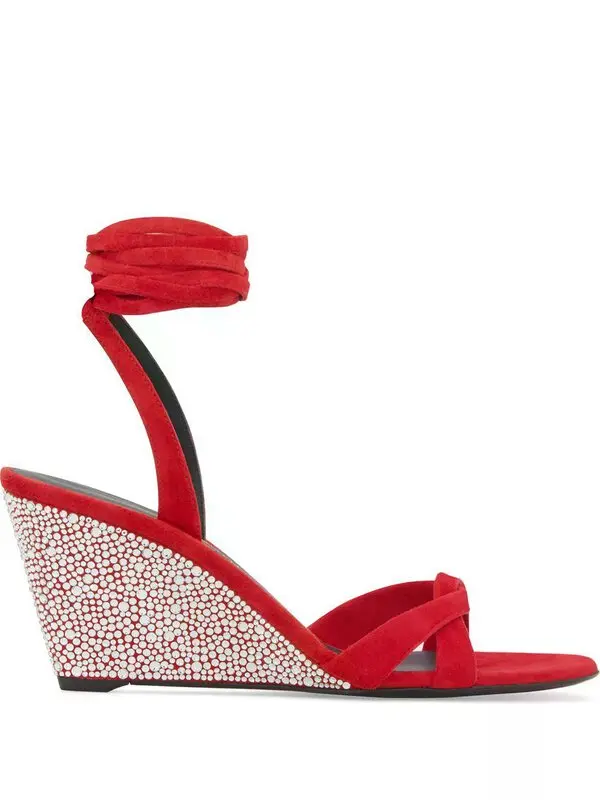 GIUSEPPE ZANOTTI Manola Strass Wedge Sandals