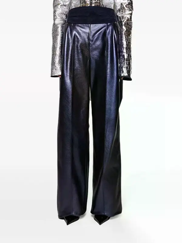 LAQUAN SMITH Panelled High-shine Trousers