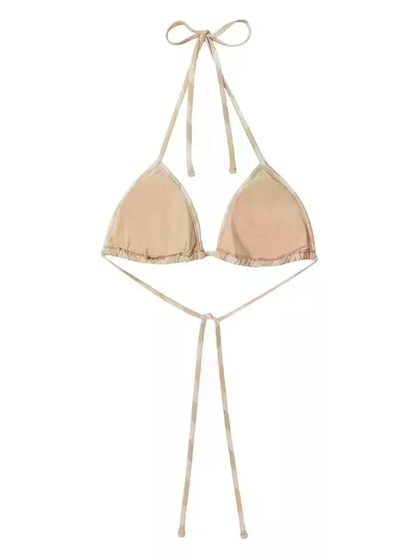 Burberry Checked Triangle Bikini Top