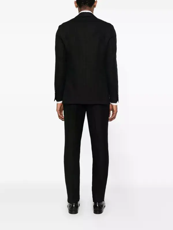 LARDINI Brooch-detail Suit - Black