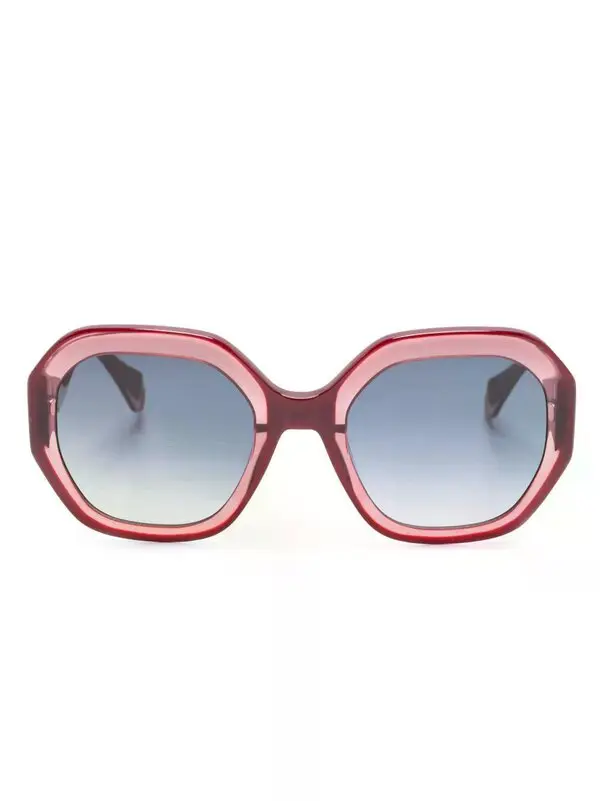 GIGI STUDIOS Geometric-frame Sunglasses - Red