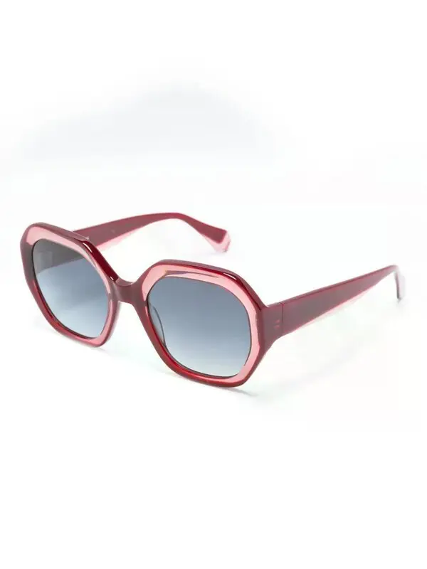 GIGI STUDIOS Geometric-frame Sunglasses - Red