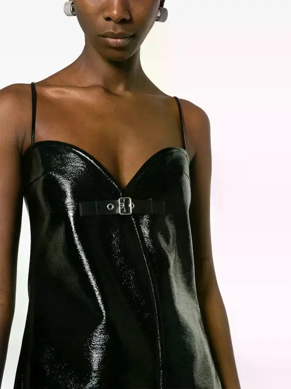 COURREGES Ellipse Crinkled Mini Dress