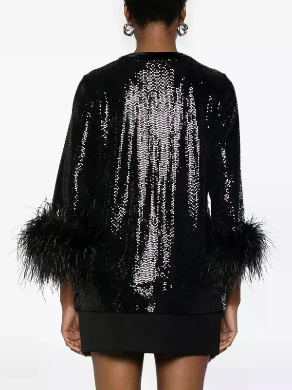 NISSA Feather-trim Blouse