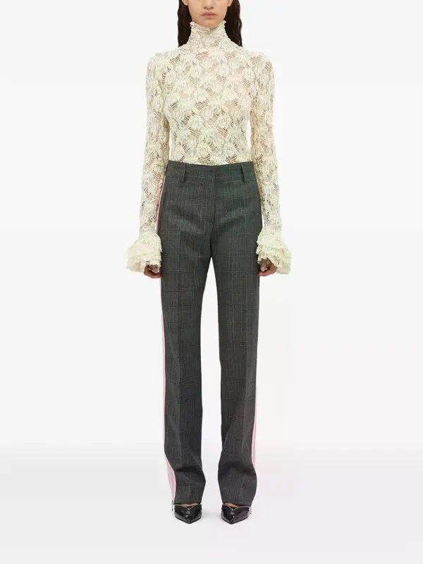 MSGM Prince Of Wales Check Wool Trousers