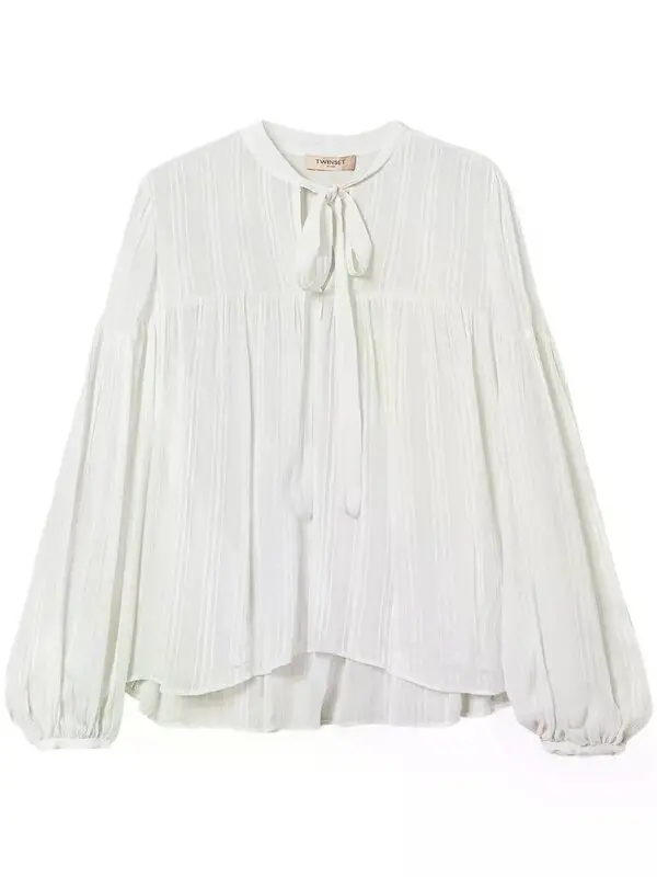TWINSET Striped Jacquard Blouse