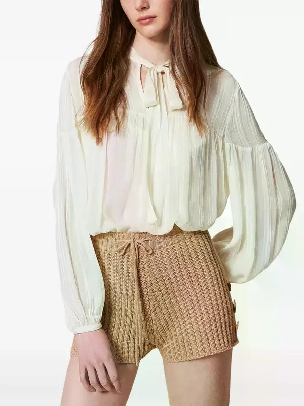 TWINSET Striped Jacquard Blouse