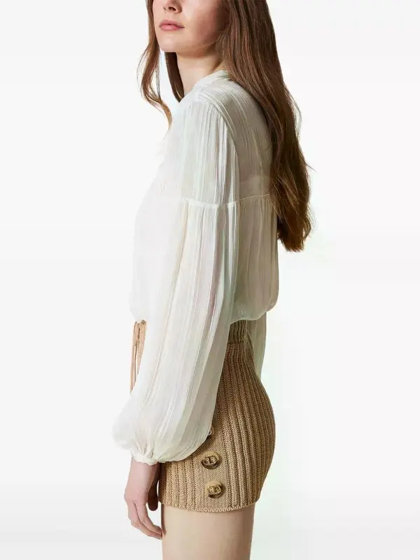 TWINSET Striped Jacquard Blouse