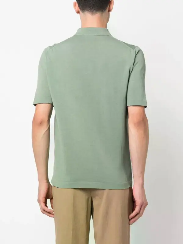 DELL'OGLIO Open-placket Cotton Polo Shirt