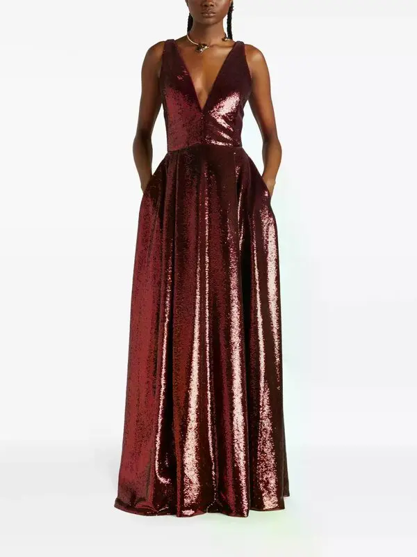 GENNY Sequin-embellished Maxi Dress