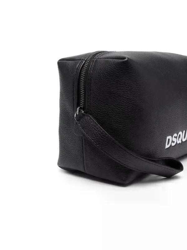 Dsquared2 Logo-print Leather Wash Bag