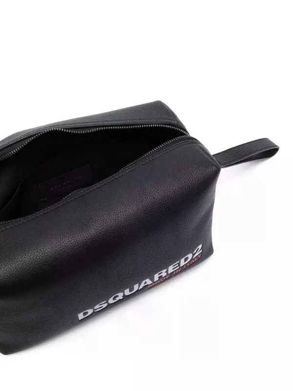 Dsquared2 Logo-print Leather Wash Bag