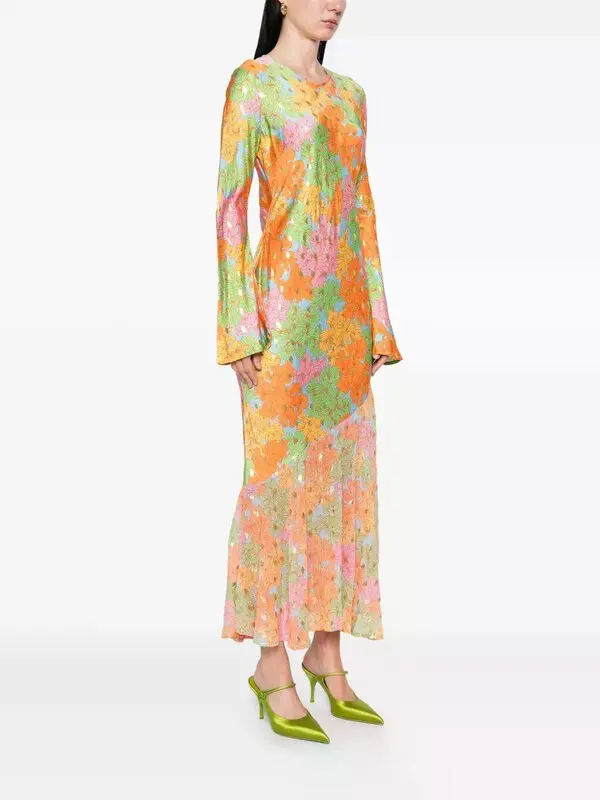 NEVER FULLY DRESSED Alaia Floral Print Dress