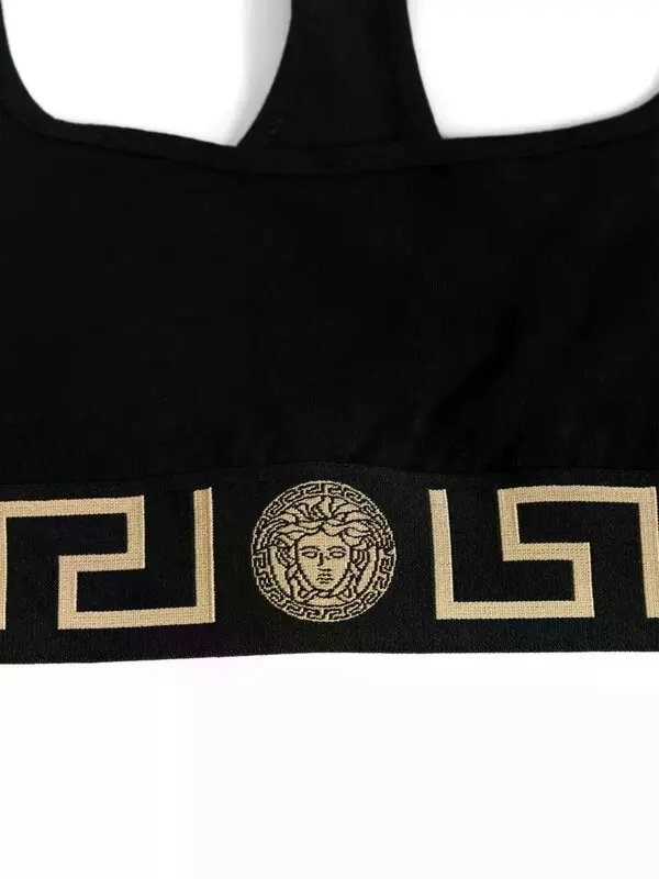 Versace Greca Border Triangle Bra - Black
