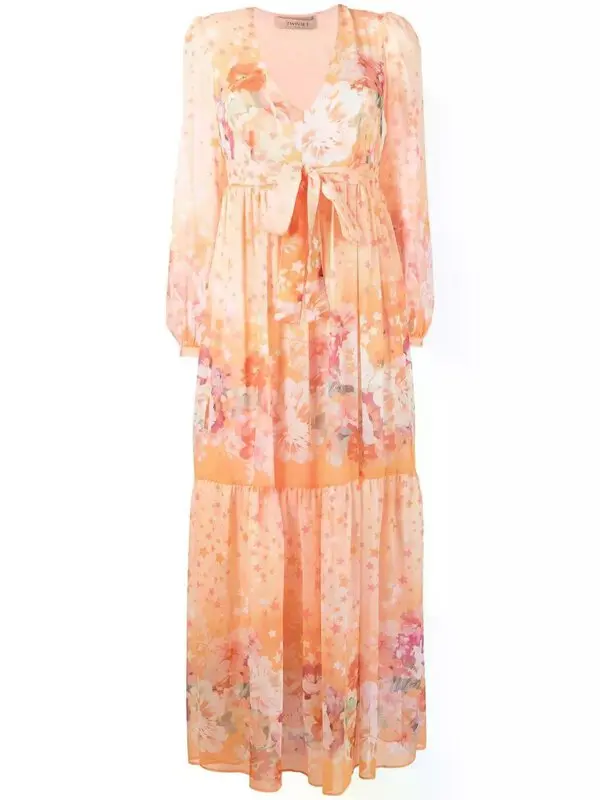 TWINSET Floral-print Empire-line Dress