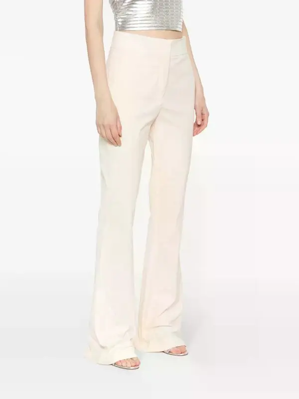 GENNY Crinkled-finish Flared Trousers