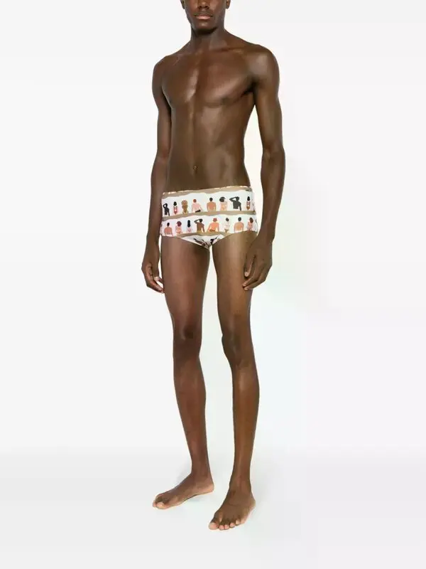 AMIR SLAMA Graphic-print Swim Shorts