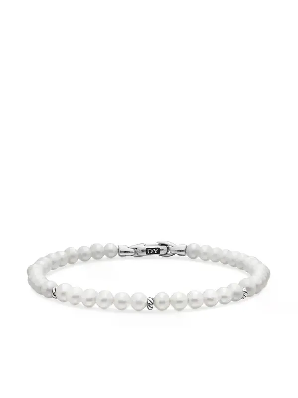 David Yurman Sterling Spiritual Beads Pearl Bracelet - Silver