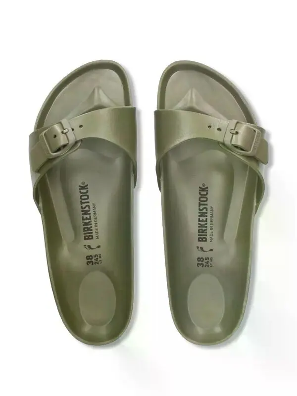 BIRKENSTOCK Madrid Buckled Slide Sandals - Green