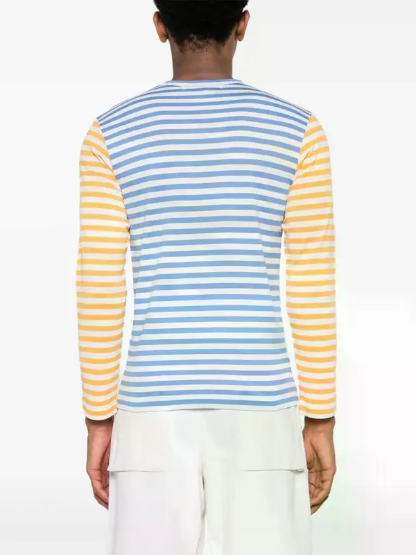 Play Comme Des Garcon Striped Jersey T-shirt - Blue