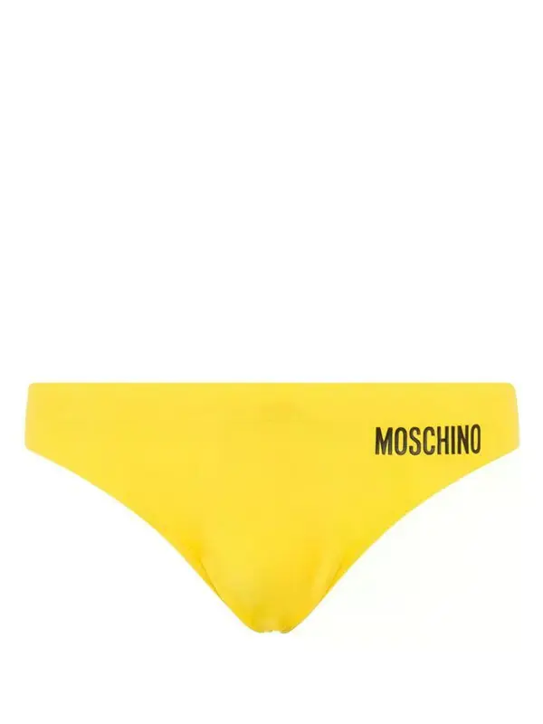Moschino Smiley Logo Swim Briefs - Yellow