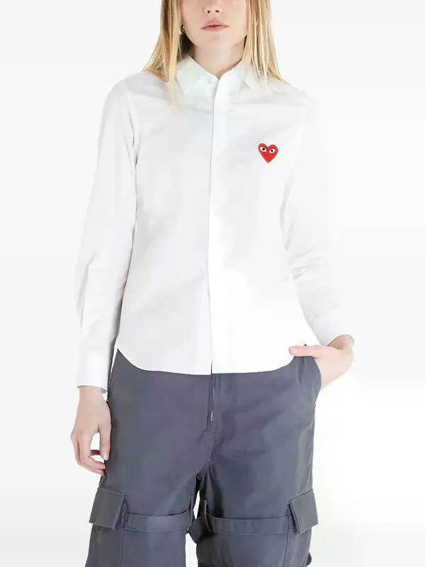 Play Comme Des Garcon Heart-patch Shirt