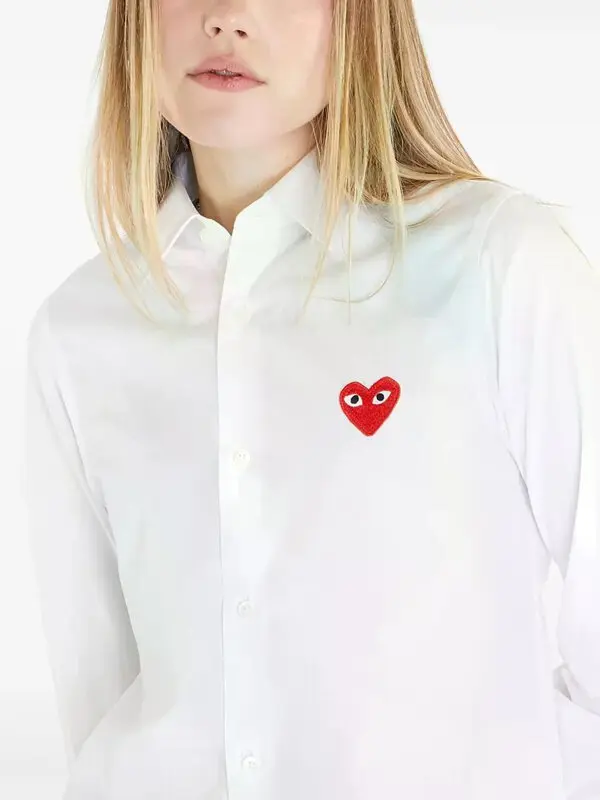 Play Comme Des Garcon Heart-patch Shirt
