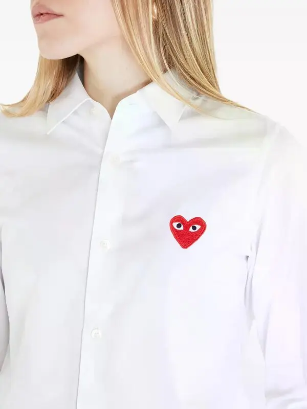 Play Comme Des Garcon Heart-patch Shirt