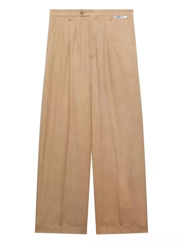Gcds Pleated Trousers - Neutrals