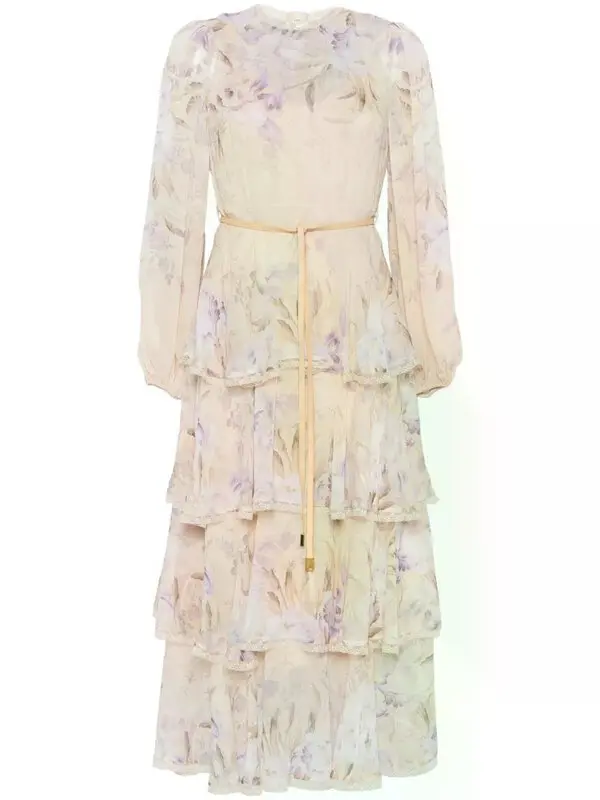 Zimmermann Eden Lace-trimmed Floral Midi Dress