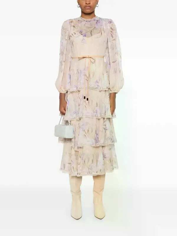Zimmermann Eden Lace-trimmed Floral Midi Dress