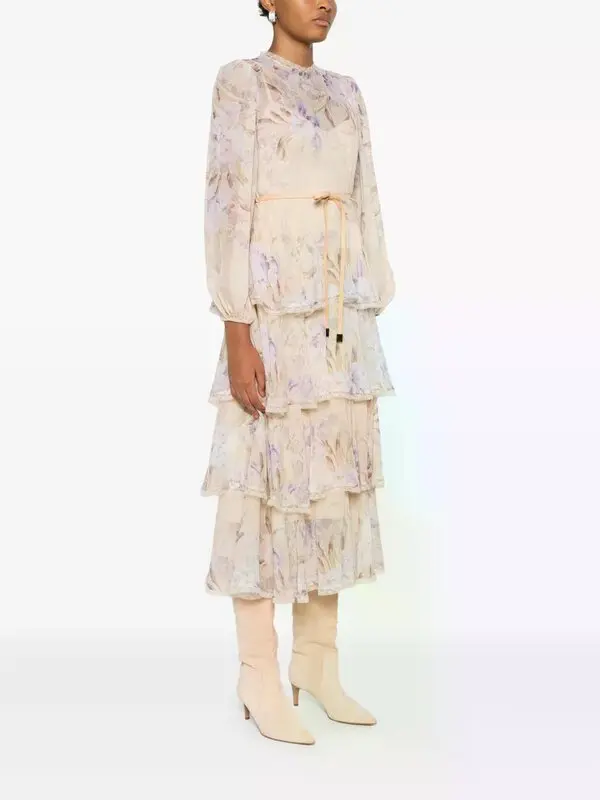 Zimmermann Eden Lace-trimmed Floral Midi Dress