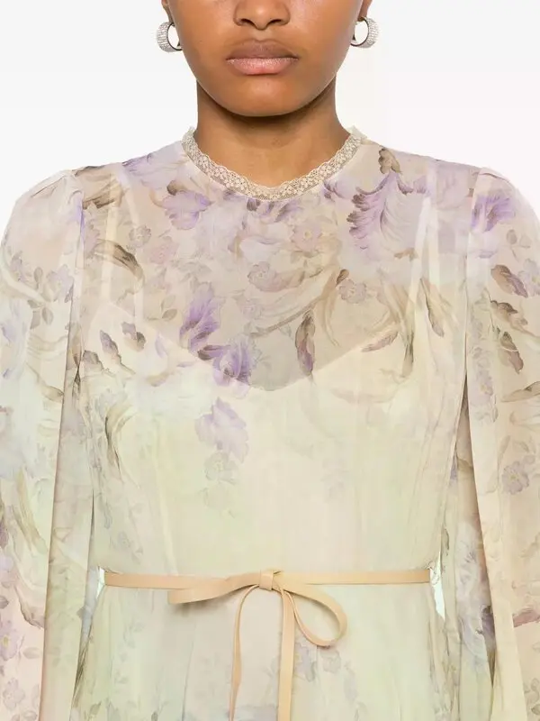 Zimmermann Eden Lace-trimmed Floral Midi Dress