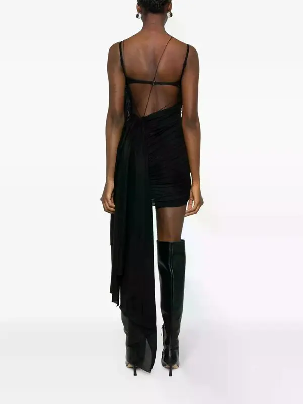 MUGLER Open-back Draped Minidress