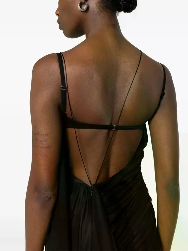 MUGLER Open-back Draped Minidress