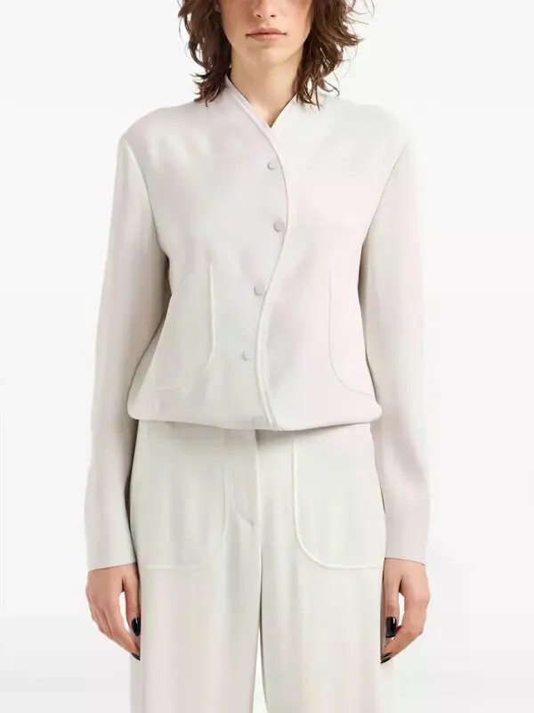 Giorgio Armani Collarless Drop-shoulder Jacket