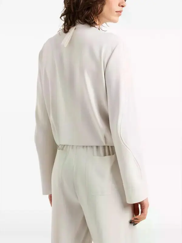 Giorgio Armani Collarless Drop-shoulder Jacket
