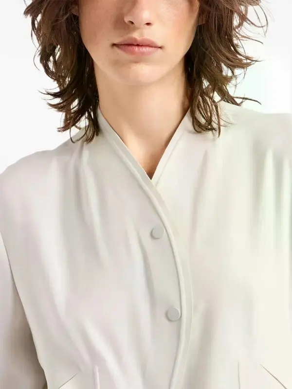 Giorgio Armani Collarless Drop-shoulder Jacket