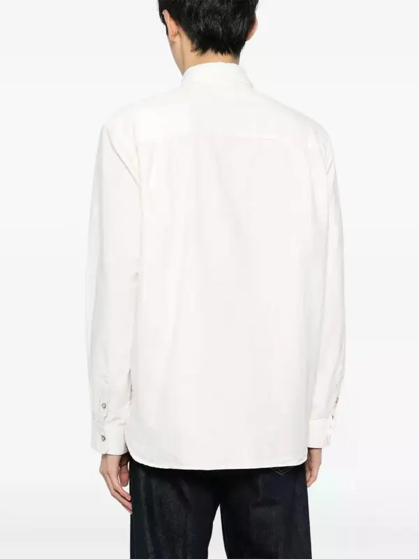 A.p.c. Logo-embroidered Organic Cotton Shirt