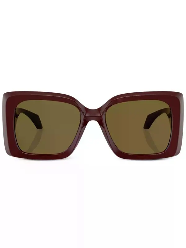 Versace Medusa Plaque Oversized Sunglasses - Red