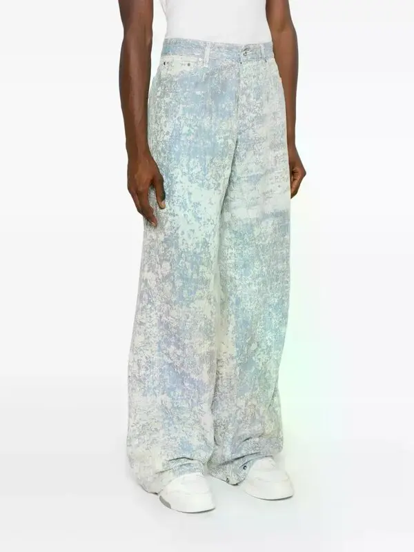 PDF Dust-effect Straight-leg Jeans