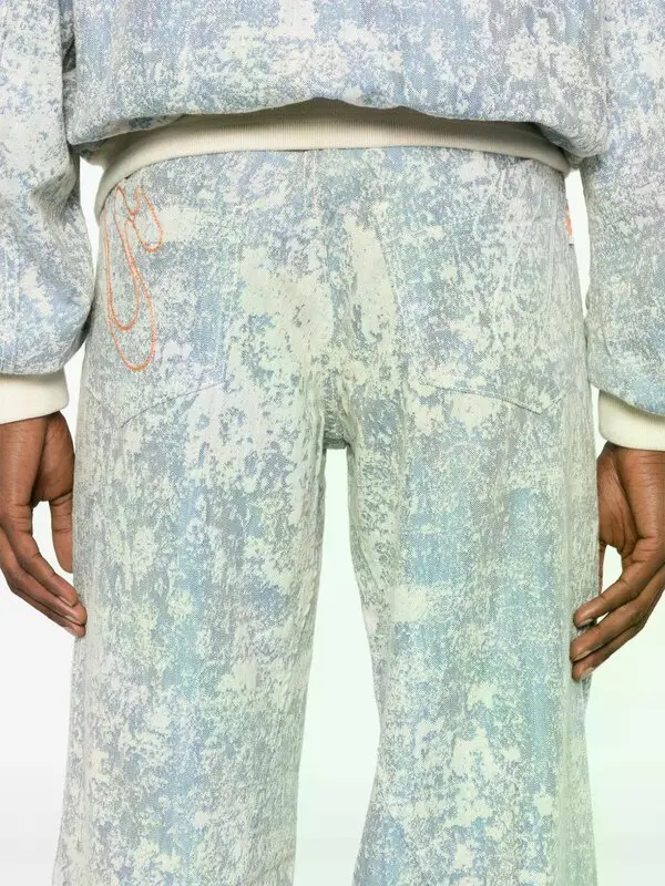 PDF Dust-effect Straight-leg Jeans