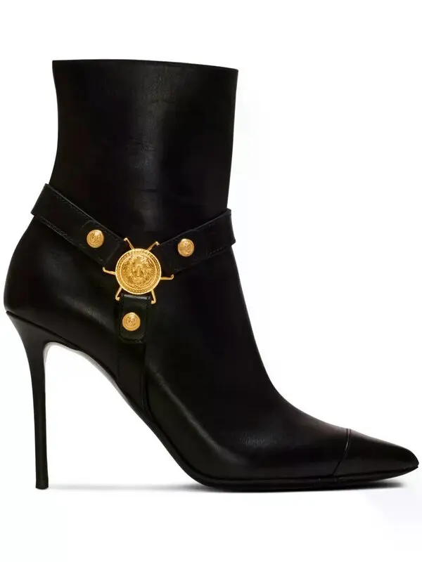 Balmain Eva 95mm Logo-plaque Ankle Boots