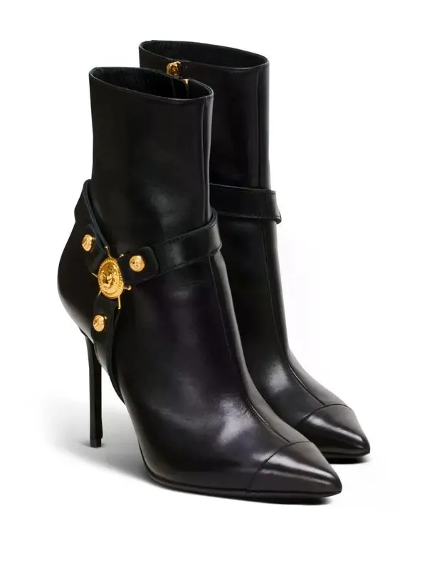 Balmain Eva 95mm Logo-plaque Ankle Boots