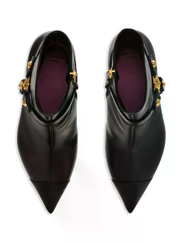 Balmain Eva 95mm Logo-plaque Ankle Boots