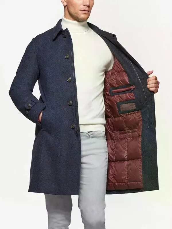 NORWEGIAN WOOL Single-breasted Down-filled Coat