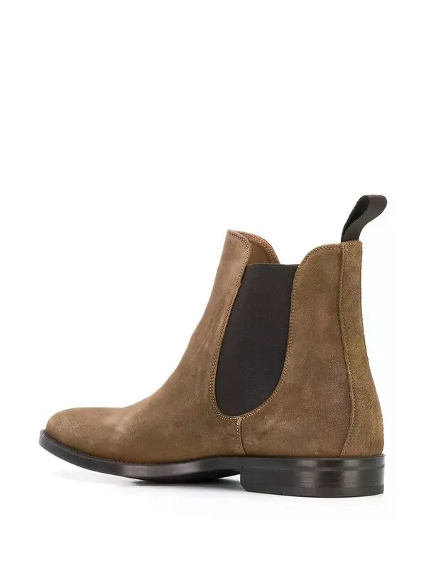 SCAROSSO Suede Chelsea Boots - Brown